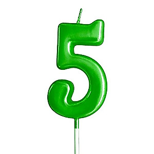 XNOVA Green Birthday Candles 5 Candle 5th Five Years Cake Bady Roman Numberal Cool Number Candle No 50 51 52 53 54 55 56 57 58 59