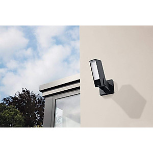 Pass & Seymour Netatmo c Camera, WiFi, Integrated Floodlight, Movement Detection, Night Vision, Without Fees, NOC01-US, Black Aluminium