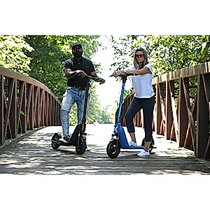 Hover-1 Helios Folding Electric Scooter, 18 MPH Top Speed, 24 Mile Range, 500 Watts Max Power, 10” Pneumatic Tires, Rear Disc Brakes, Removable Battery, and Dual Front Suspension