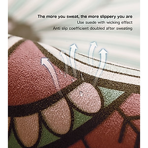 Knsbk Large Round Yoga Mat 4.6’ x 3.5mm for Exercise Premium Extra Thick, Ultra Comfortable, Non Slip, Meditation Mat