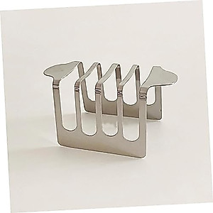 PHENOFICE Toast Rack Accessories for Display Shelf Show Rack Sign Kitchen Bread Rack Stainless Air Fryer Pans Metal Toast Stand Toast Storage Holder Metal Bread Rack Silver Stainless Steel