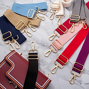 DEVPSISRWide Shoulder Strap Replacement Adjustable Belt Canvas Bag Crossbody Handbag (Black)