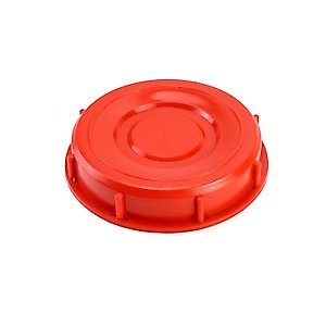 QWORK IBC Tote Lid Cover, 6.5" IBC Tank Water Liquid Tank Cap for Chemical, Food, Industries Storage, Red