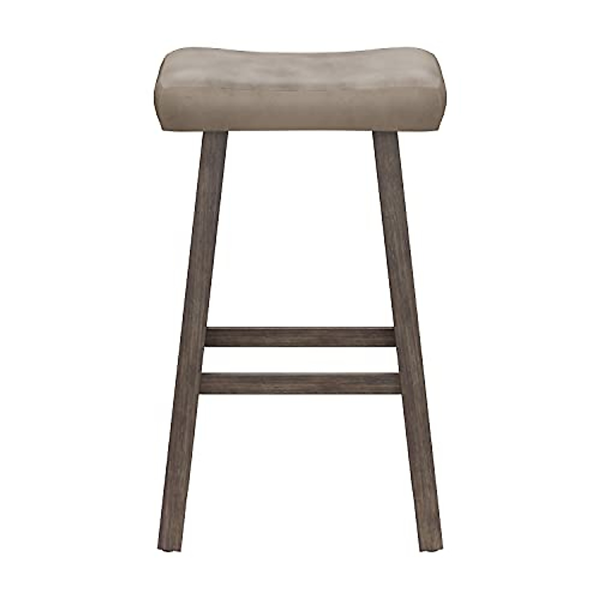 Hillsdale Furniture Saddle Backless, Rustic Gray Bar Stool