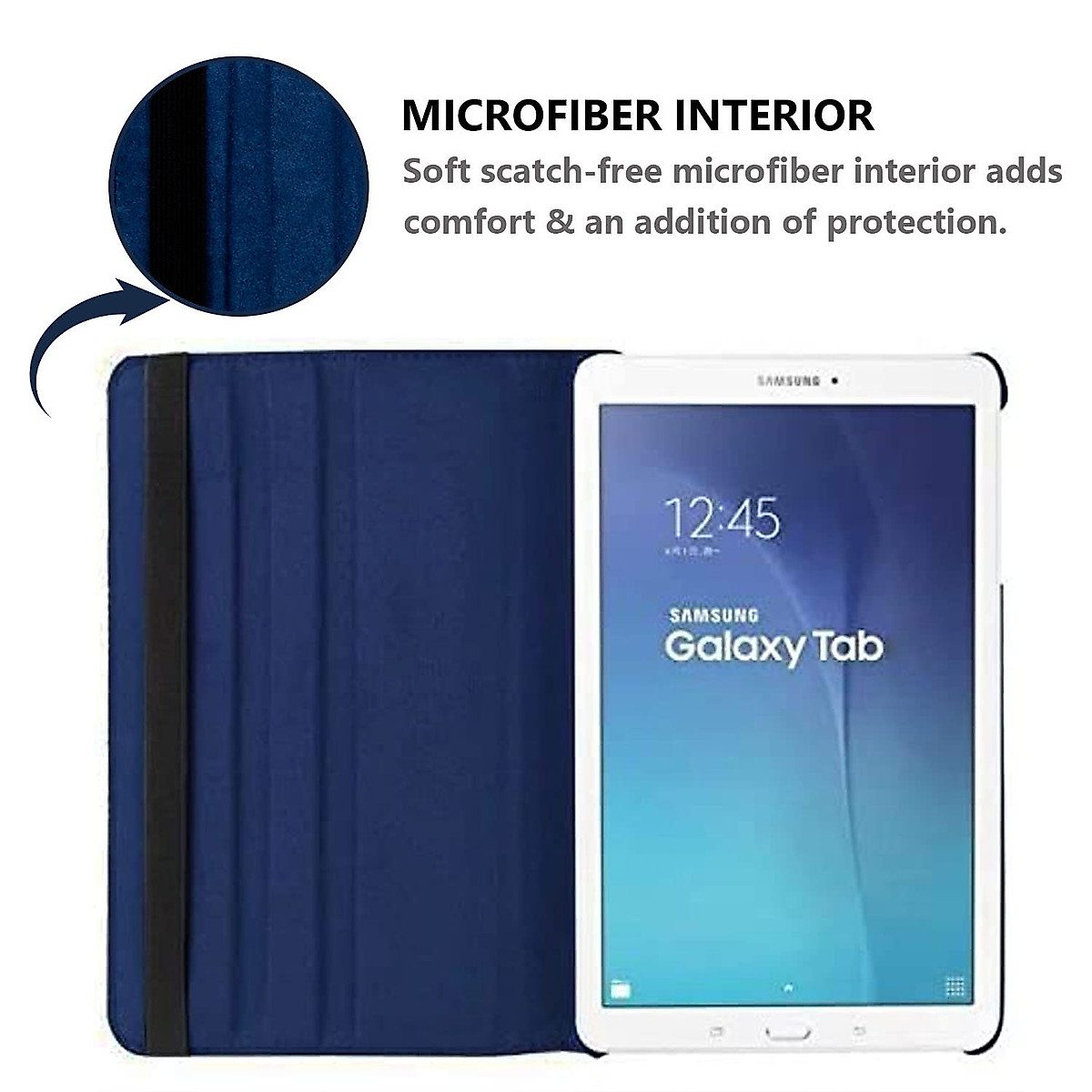 Case for Samsung Galaxy Tab A 7.0 inch 2016 Tablet (SM-T280 SM-T285),360 Degree Rotating Stand Case Full Protective Cover,with Stylus Pen,Screen Film (Deep Blue)