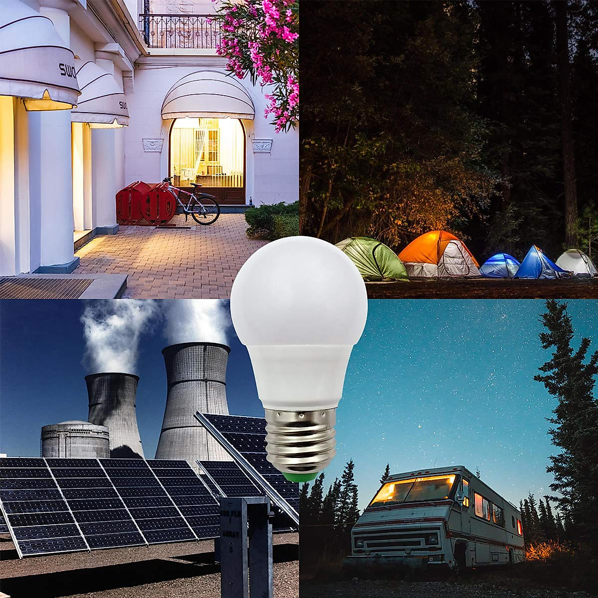 E26 12V Low Voltage LED Light Bulbs Warm White 3000K, E27 Edison Standard Screw Base lamp 3W 12-24V 35W Equivalent Halogen for Off-Grid Solar System Lighting, RV, Solar Panel Project, Pack of 3