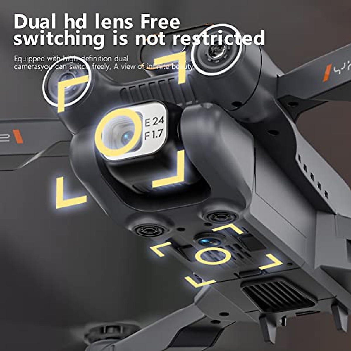 Vetitkima Drone with 2 Cameras, Drone with Dual Hd FPV Camera Remote Control Toys Gifts for Boys Girls with Altitude Hold Headless Mode