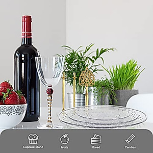 Lucky Will 3 Tier Acrylic Cupcake Stand Dessert Serving Tray for Birthday Tea Afternoon Cake Stand for Kid's Party Supplies Favors Wine Festival