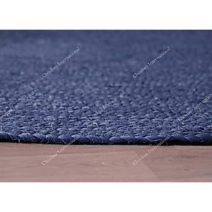 Chouhan International 4x4, 5x5, 6x6,feet Natural Jute Plain Round Rug, Floor Plain Edge Rug Braided Boho Eco Large Circular Handmade Area Rugs (CIRD2)