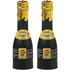 Amscan Mini Bottle Confetti Popper Party Supplies, 6 1/4", Multicolor (Pack of 2)
