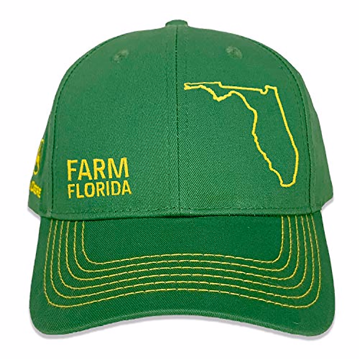 John Deere Farm State Pride Full Twill Hat-Green and Yellow-Florida