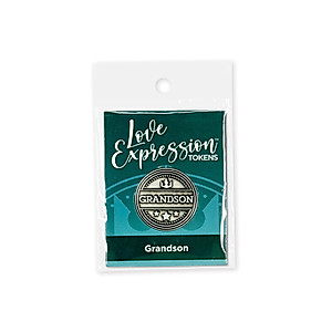 Grandson Love Expression Coin, Pocket Keepsake Gifts of Appreciation for Boys from Grandparents, Birthday & Special Occasion Distance Gifts, Tokens of Appreciation for Family