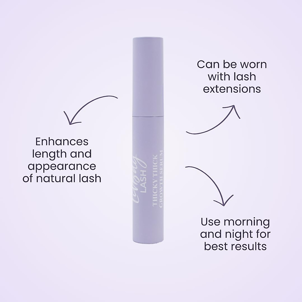 LivBay Thicky Thick Growth Serum - Eyelash Enhancing Serum for Fuller Longer and Thicker Lashes