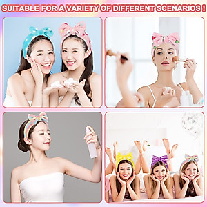 36 Pcs Facial Spa Headband Makeup Headbands Bulk Bow Hair Head Band Fluffy Plush Spa Headband for Women Washing Face Spa Shower Cleansing