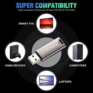 AXE MEMORY Superb 256GB USB 3.1 SuperSpeed Flash Drive, Metal Casing, Optimal Read Speeds Up to 400 MB/s. Write Speeds Up to 200 MB/s
