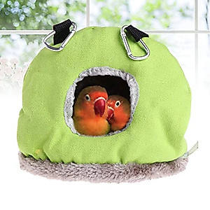 POPETPOP Cotton Winter Parrot Nest Warm Bird Hammock Hamster Hammock Small Pet Sleeping Bag Winetr Parrot Cave Pet House for Squirrel Hedgehog Budgies 11 x 10 x 5cm