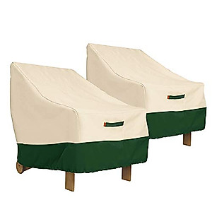 DikaSun Patio Chair Covers, Lounge Deep Seat Cover, 2 Pack 38" L*37" W*32" H Waterproof Anti-UV Heavy Duty 600D Oxford Fabric Outdoor Lawn Patio Furniture Covers