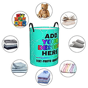 Custom Laundry Basket Personalized Laundry Basket Customized Laundry Basket with Photo/Text Collapsible Storage Basket Medium 19.6" x 15.7"