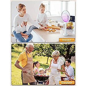 YISSVIC Electric Fly Swatter 4000V Bug Zapper Racket Dual Modes Mosquito Killer with Purple Mosquito Light Rechargeable for Indoor Home Office Backyard Patio Camping