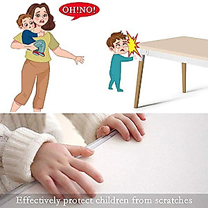 Edge Protector 100% Silicone, Baby Proofing Clear Table Corners Guards, Pre-Taped Adhesive Soft for Kids Proof Safety, Wall Furniture Bumper
