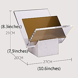 Storage Newspaper Baskets Creative Acrylic Magazine Magazine Rack Office Desktop Newspaper Rack Shelf Bedroom Home Rack (Color : Clear, Size : 272021cm)