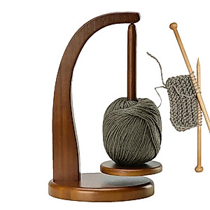 Magnetic Yarn Ball Holder, Wooden Rotating Yarn Ball Stand, 320g Bearing Load Yarn Spinner for Crocheting, Magnetic Pendulum Yarn Knitting and Crochet Yarn Feeder Holder