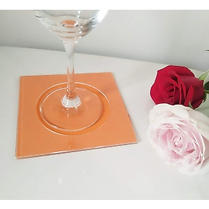 DIY Acrylic Napkin Holder, Square Clear Acrylic Cocktail Coaster,Set of 6 Home and Office Décor