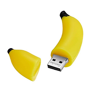 GARRULAX USB Flash Drive, 8GB / 16GB / 32GB Novelty Cute Cartoon USB Memory Stick Date Storage Pendrive Thumb Drives for Kids Children Collegue Student (16GB, Banana)