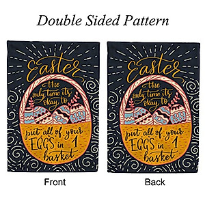 My Little Nest Seasonal Garden Flag Easter Quote Vertical Garden Flags Double Sided for Home Farmhouse Yard Holiday Flag Outdoor Decoration Banner 12"x18"
