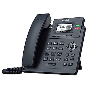 Yealink T31G IP Phone, 2 VoIP Accounts. 2.3-Inch Graphical Display. Dual-Port Gigabit Ethernet, 802.3af PoE, Power Adapter Not Included (SIP-T31G)