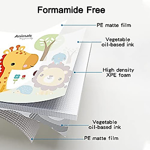 SANNI Baby Play Mat - Reversible, Foldable, Portable Extra Large Thick Foam Crawling Mat for Infants, Babies, Toddlers - Indoor & Outdoor Use, BPA-Free with Travel Bag (78"x71")