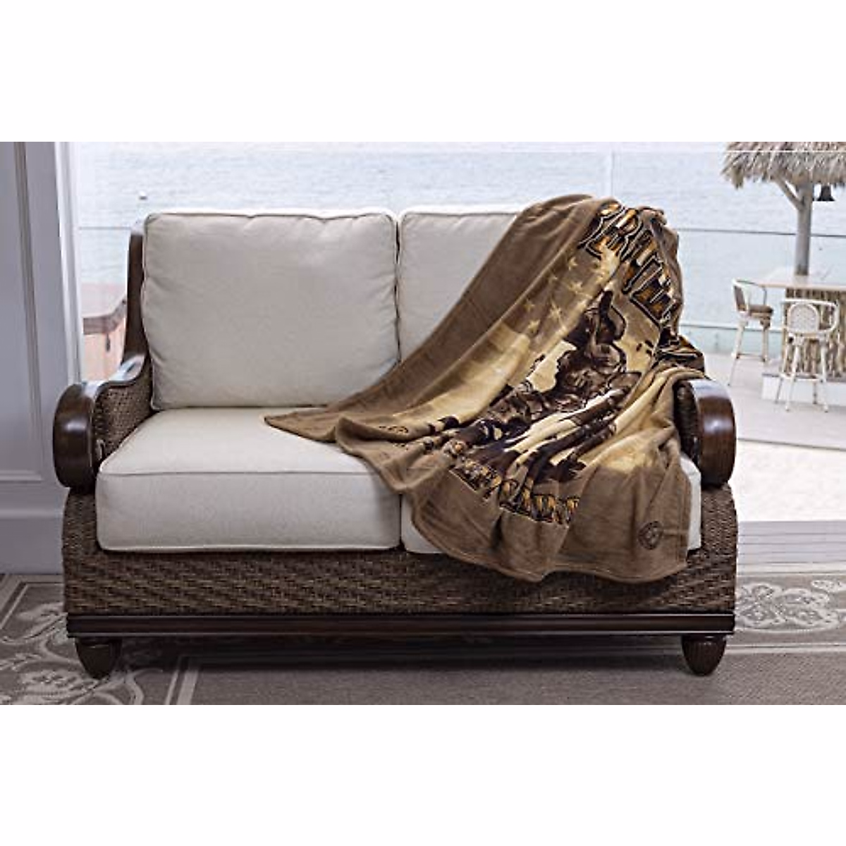 Erazor Bits Us Military Coral Fleece Blanket - Veteran Throw Blanket for Couch - Tactical - ADD3-MM2349-TB