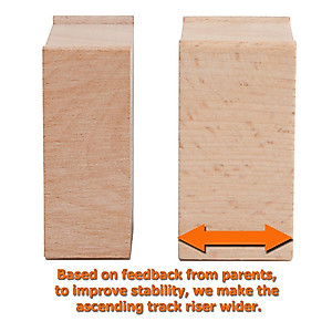 Orbrium Toys 110 Pcs Wooden Train Track Expansion Pack Compatible with Thomas Wooden Train, Brio, Thomas The Tank Engine