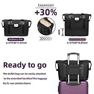 Lulusail LARVENDER Luggage Sets 3 Piece, Expandable(Only 28inch) ABS Durable Suitcase with Travel Bag, Clearance Carry On Luggage Suitcase Set with 360° Spinner Wheels for Women Men, Purple
