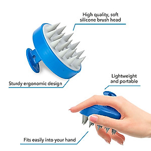 Nizoral Hair Shampoo Brush with Soft Silicone Scalp Massager Brush Head, for All Hair Types, Deep Cleanses Scalp and Removes Dead Flaky Skin and Residue