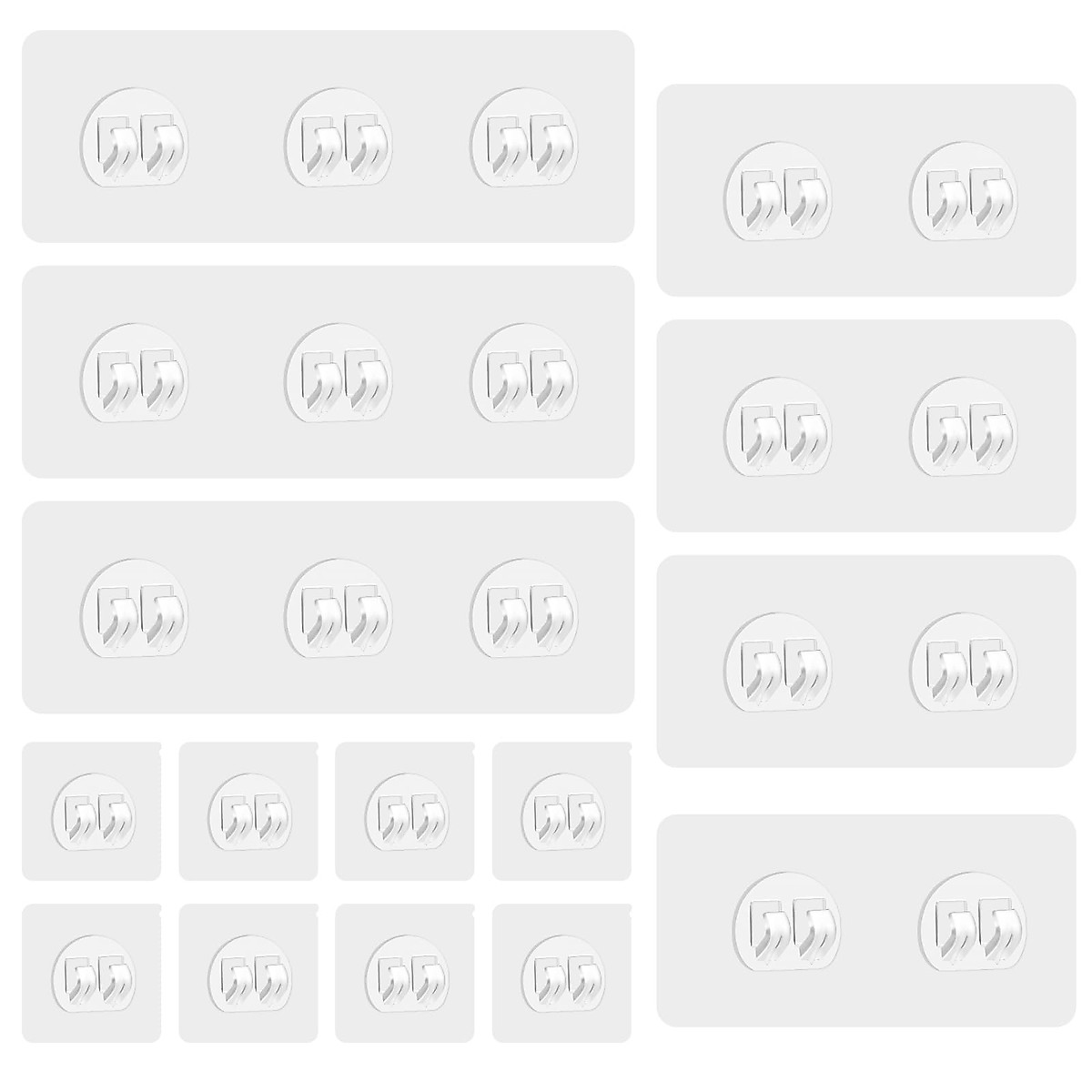 15 Pack Shower Caddy Adhesive Replacement, Adhesive Shower Shelves Hooks Caddy Shelves Rack Basket Shower Organizer Shower Sticker Bathroom Hanging Hook No Drilling Sticky Hanging Hooks (style 1)