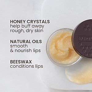 Burt's Bees Lip Care Easter Basket Stuffers, Moisturizingc & Conditioning Lip Scrub Spring Gift, for All Day Hydration, with Exfoliating Honey Crystals, All Natural, 0.25 Ounce