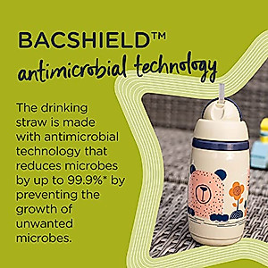 Tommee Tippee Superstar Straw Insulated Sippy Cup for Toddlers, INTELLIVALVE Leak-Proof & Shake-Proof (9 Oz, 12+ Months, 2 Count), Pink and Warm Gray