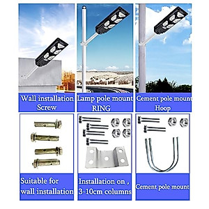 ZXXHNNAIH Solar Street Light Solar Parking Lot Light,with Motion Sensor and Remote Control,IP67 Waterproof,for Basketball Court Parking Lot