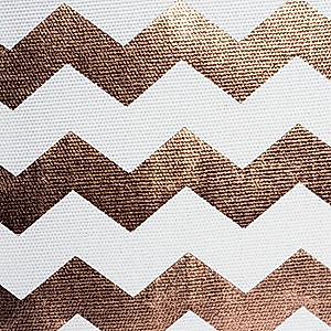 DII Hardsided Polyester Trapezoid Storage Bin, Chevron, Copper, Small