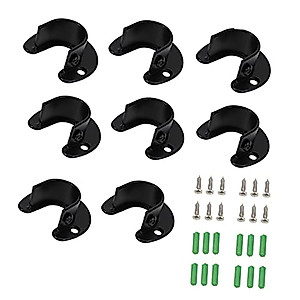 Zerodeko 16 Pcs Shower Rod Holder Shower Curtain Holders Curtain Rods Holders Closet Rod Holder Shower Rod Holders Rod End Supports Closet Rod End Supports Cloth Rod Holder Rod Socket Base