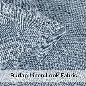 BONZER Burlap Linen Sheer Curtains for Living Room - Grommet Top Sheer Drapes 63 inches Length Light Filtering Voile Window Curtain for Bedroom, Set of 2 Panels (54 x 63 Inch, Sky Blue)