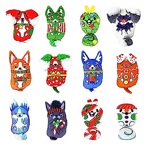 Dogs vs Squirls 2023 Christmas Mystery 2-Pack | Christmas Blind Bags for Boys and for Girls | Mystery Bag Stocking Stuffers | Plush Bean-Filled Dogs and Squirrels | Surprise Advent Calendar Toys