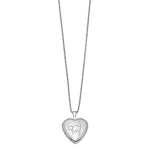 IceCarats 925 Sterling Silver Cat Heart Love Personalized Photo Locket Chain Necklace