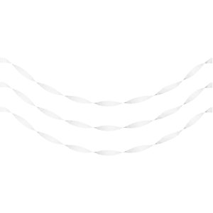 Creative Converting Touch of Color Crepe Paper Streamer Roll, 81-Feet, White