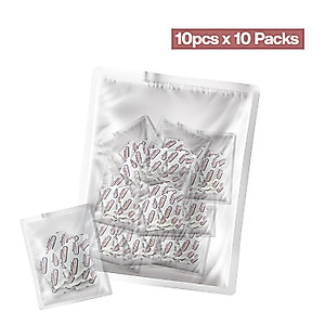 300cc Oxygen Absorbers (100 Packets - 10 Individual Pack of 10 Packets) for Food Storage, Food Grade Oxygen Absorbers Packets for Food (300CC(100-Pack))