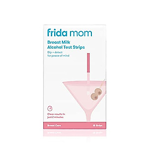 Frida Mom Alcohol Detection Test Strips for Breast Milk - at Home or On The go Peace of Mind in 2 Minutes - 15 ct