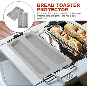 BESTonZON 2pcs Toaster Cover Lid Plastic Electric Bread Maker Upper Cover Toaster Appliance Top Cover 2 Slice Toaster Dirt Cover Protector for Bread Machine Part Accessories