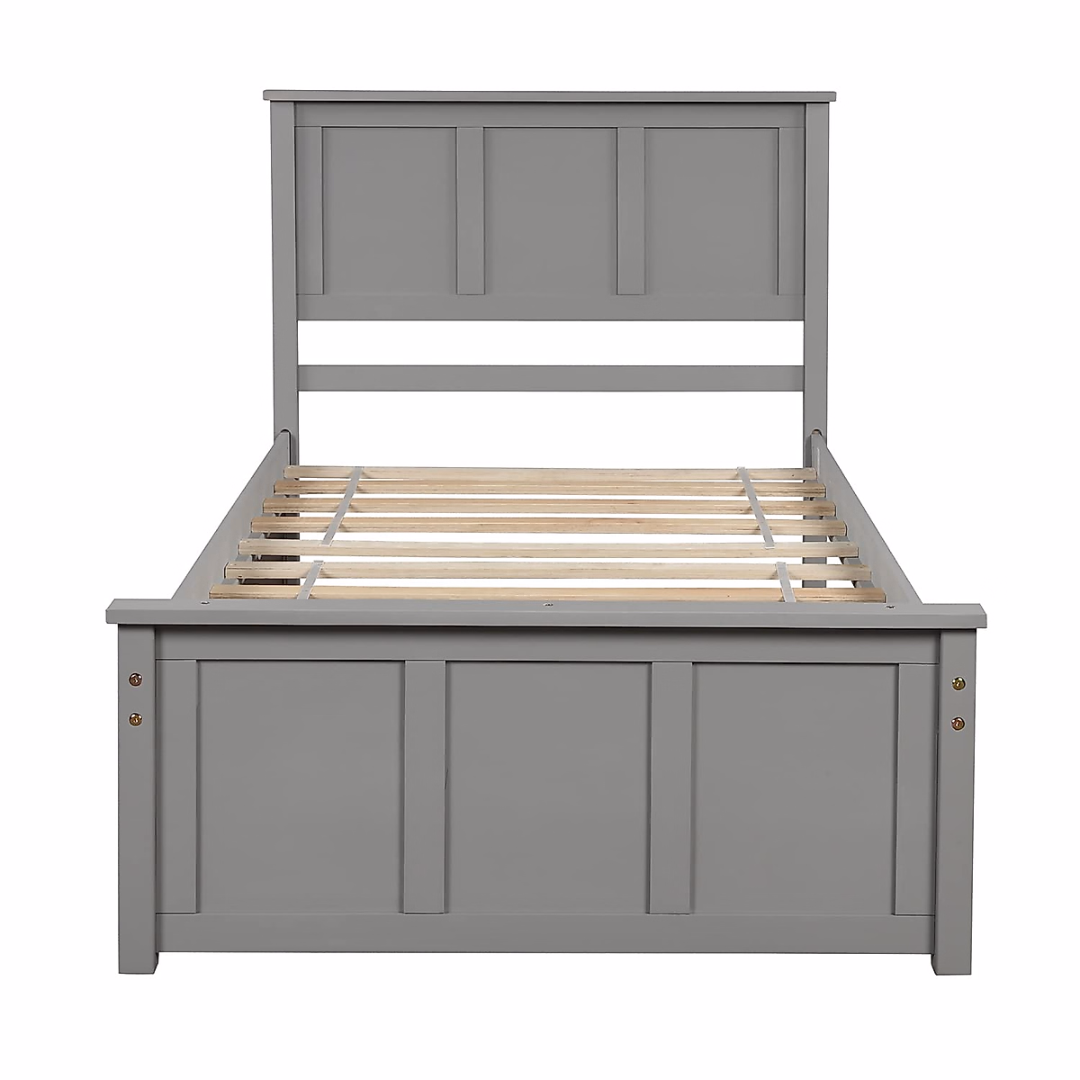 Twin Bed with Drawers,Wood Platform Bed Frame with Headboard and Footboard Wooden Captain Bed for Boys, Girls, Kids, Teens, Gray