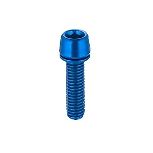Chooee Mountain Bike Stem Bolts 6PCS,M5 x 18mm Road Bicycle Stem Bolts Screw for MTB DH BMX Blue